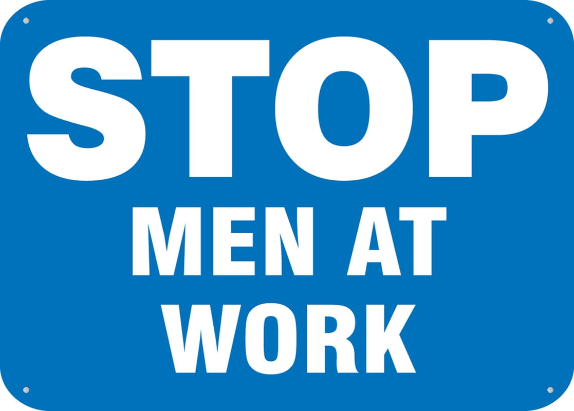 Railroad Clamp Sign Stop Men At Work 8 X 12 Inches Rust Free . Aluminum ...