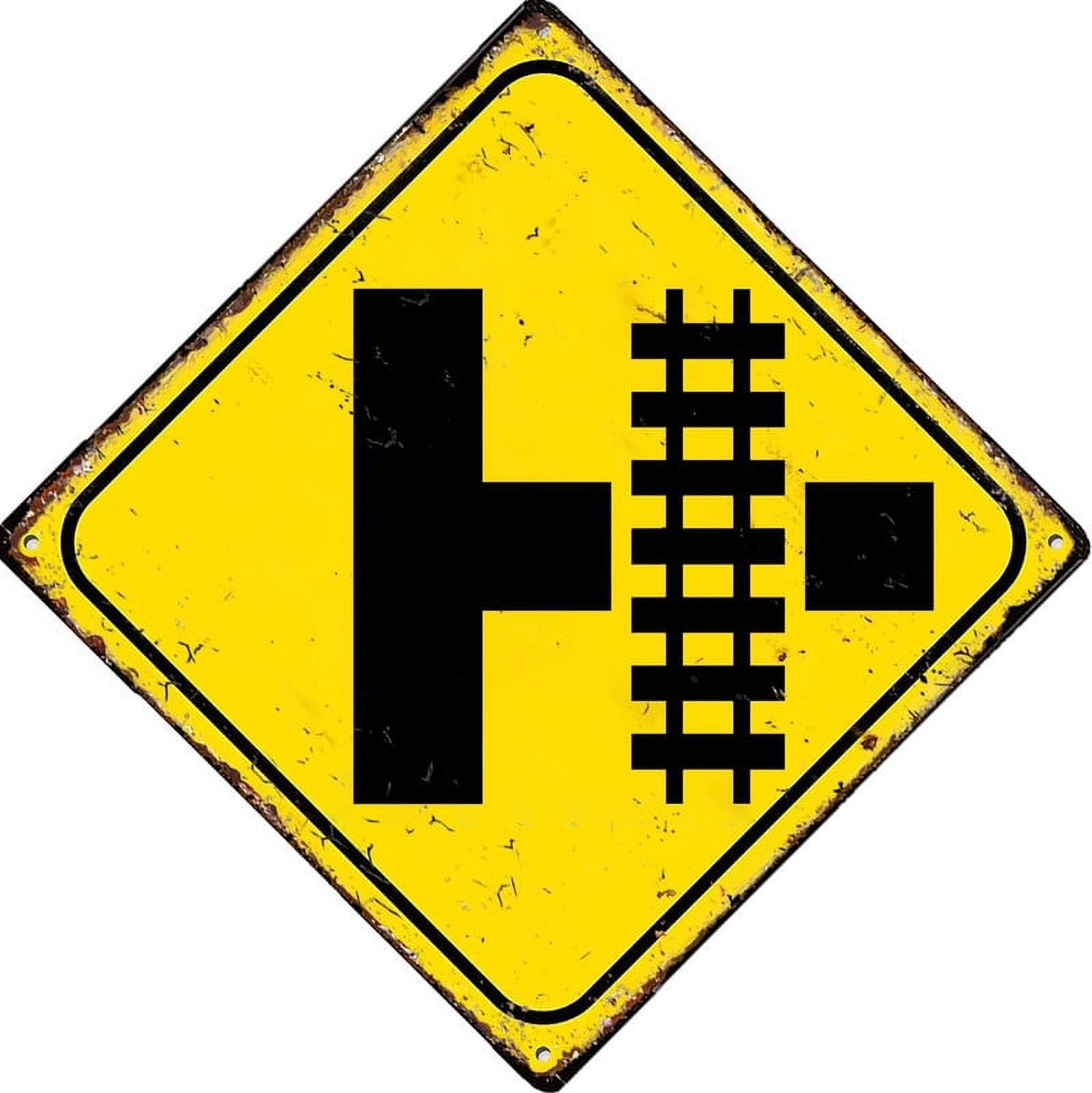 Railroad Crossing Advanced Warning Symbol Right Sign For Home Office ...