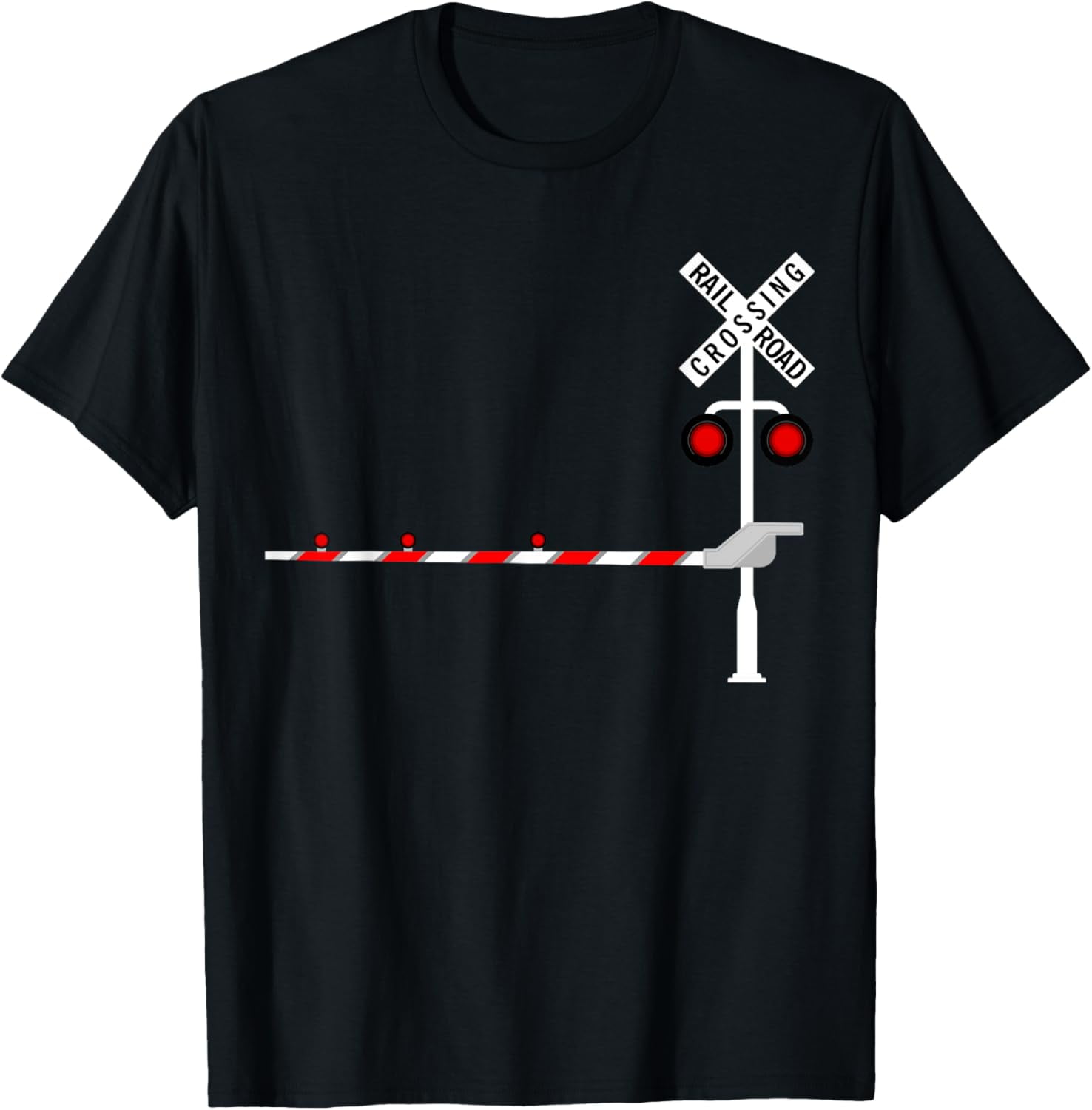 Railroad Crossing Barrier Sign Halloween Costume DIY Funny T-Shirt ...