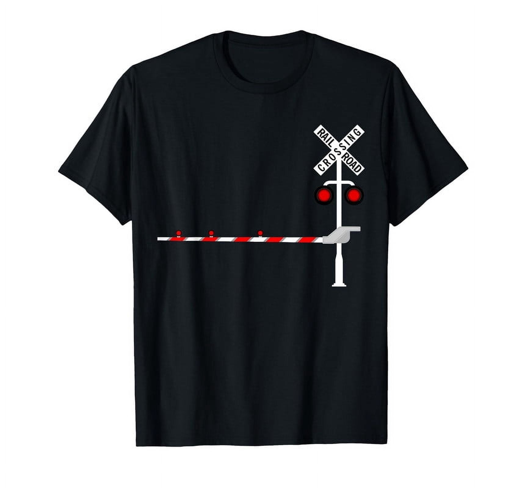 Railroad Crossing Barrier Sign Halloween Costume DIY Funny T-Shirt ...