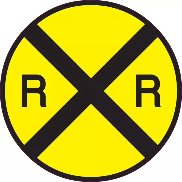 Railroad Crossing R&R Yield Sign Sticker Window Decal Multiple Size ...