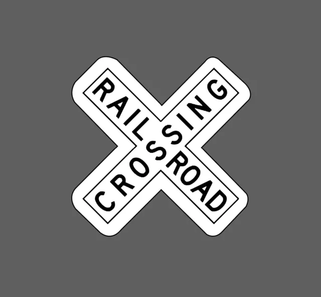 Railroad Crossing Sticker Train Waterproof Sticker Phone Decal Water ...