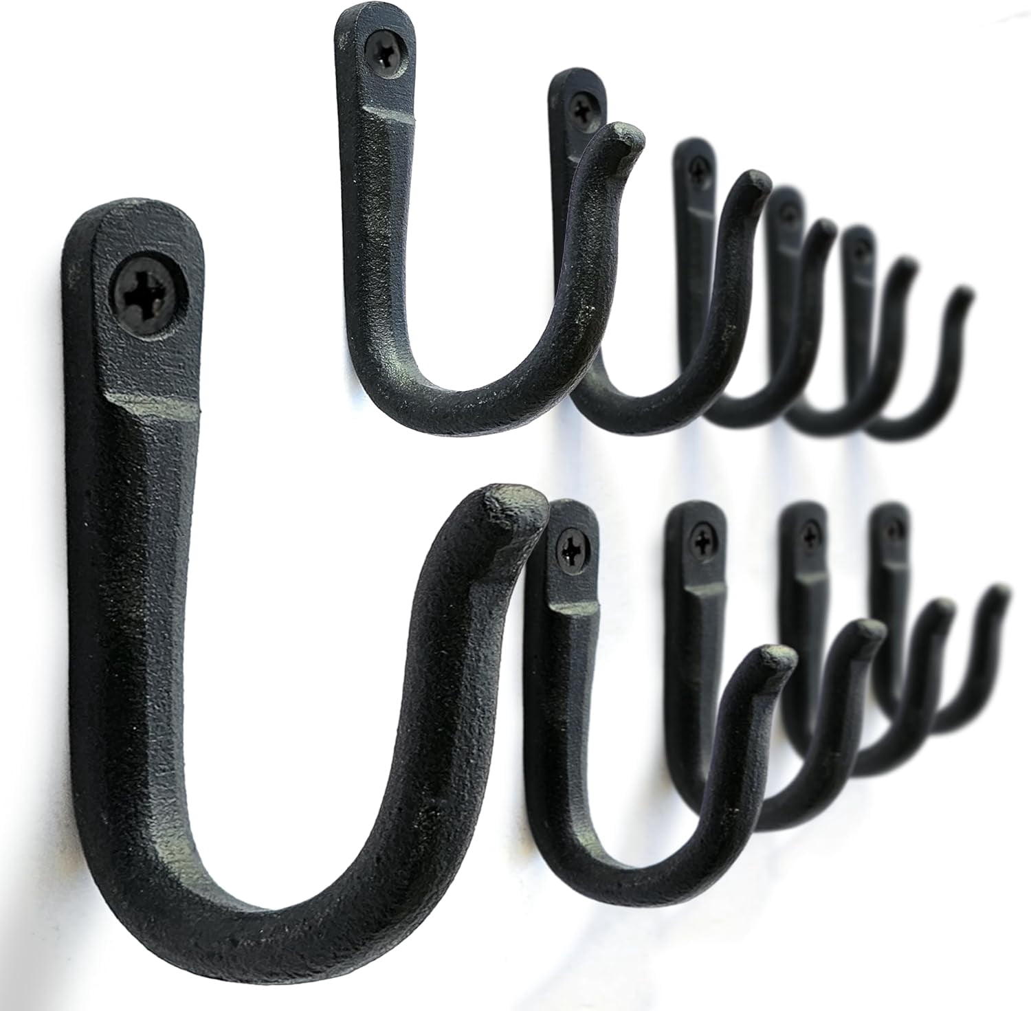 Railroad Spike Iron Coat Hooks 10 Pack Multi-Purpose Heavy Duty Hooks ...