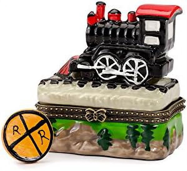 Railroad Steam Engine Train Hinged Trinket Box Phb - Walmart.com