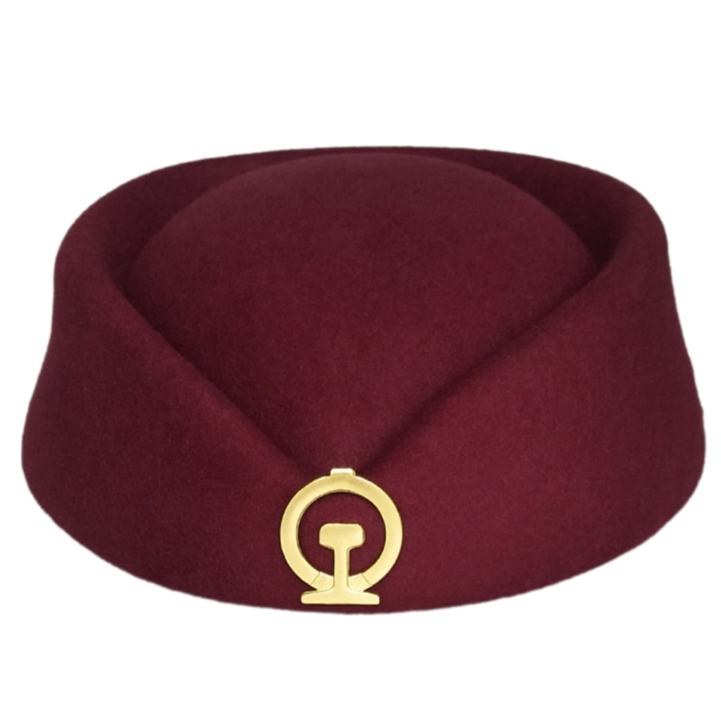 Railroad Stewardess Hat Women Professional Uniform Beret Caps Costume ...