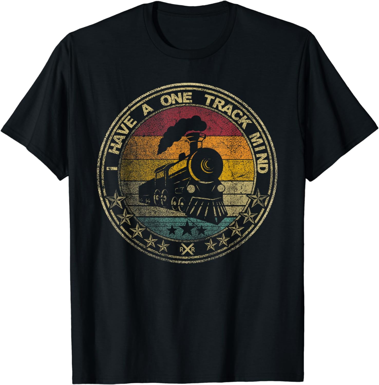 I Have A One Track Mind Train Retro Engine Model Railroad T-Shirt ...