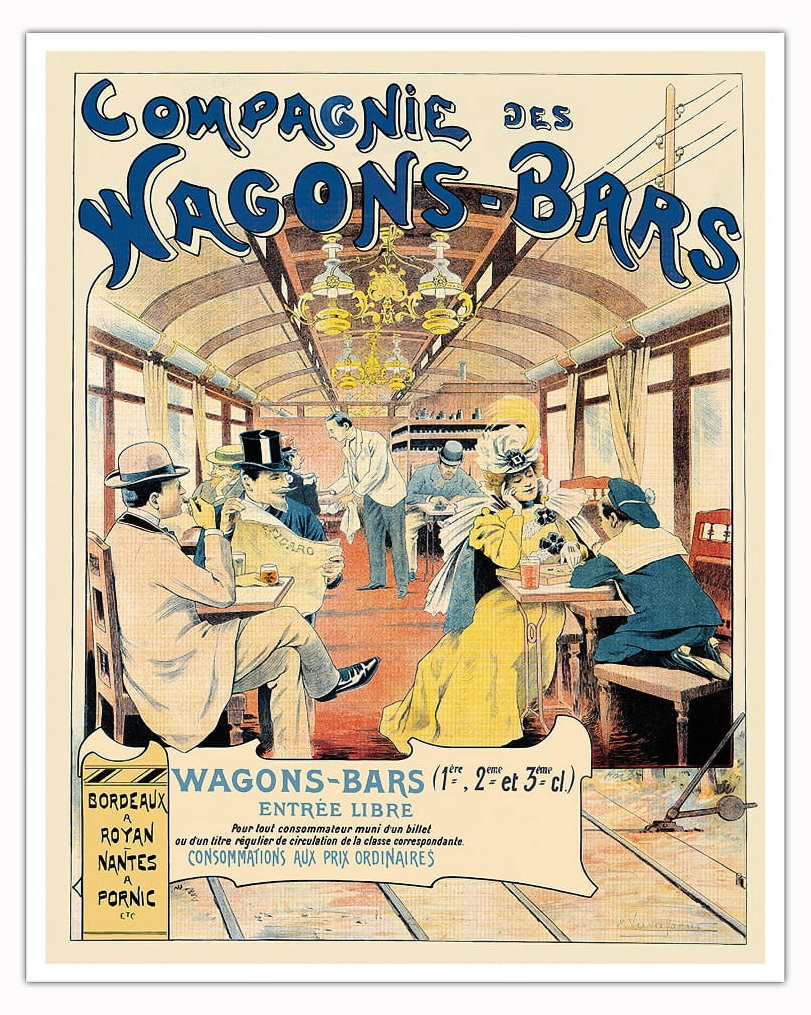 Railway Dining Car Bars (Compagnie des Wagons-Bars) - Vintage Railroad ...