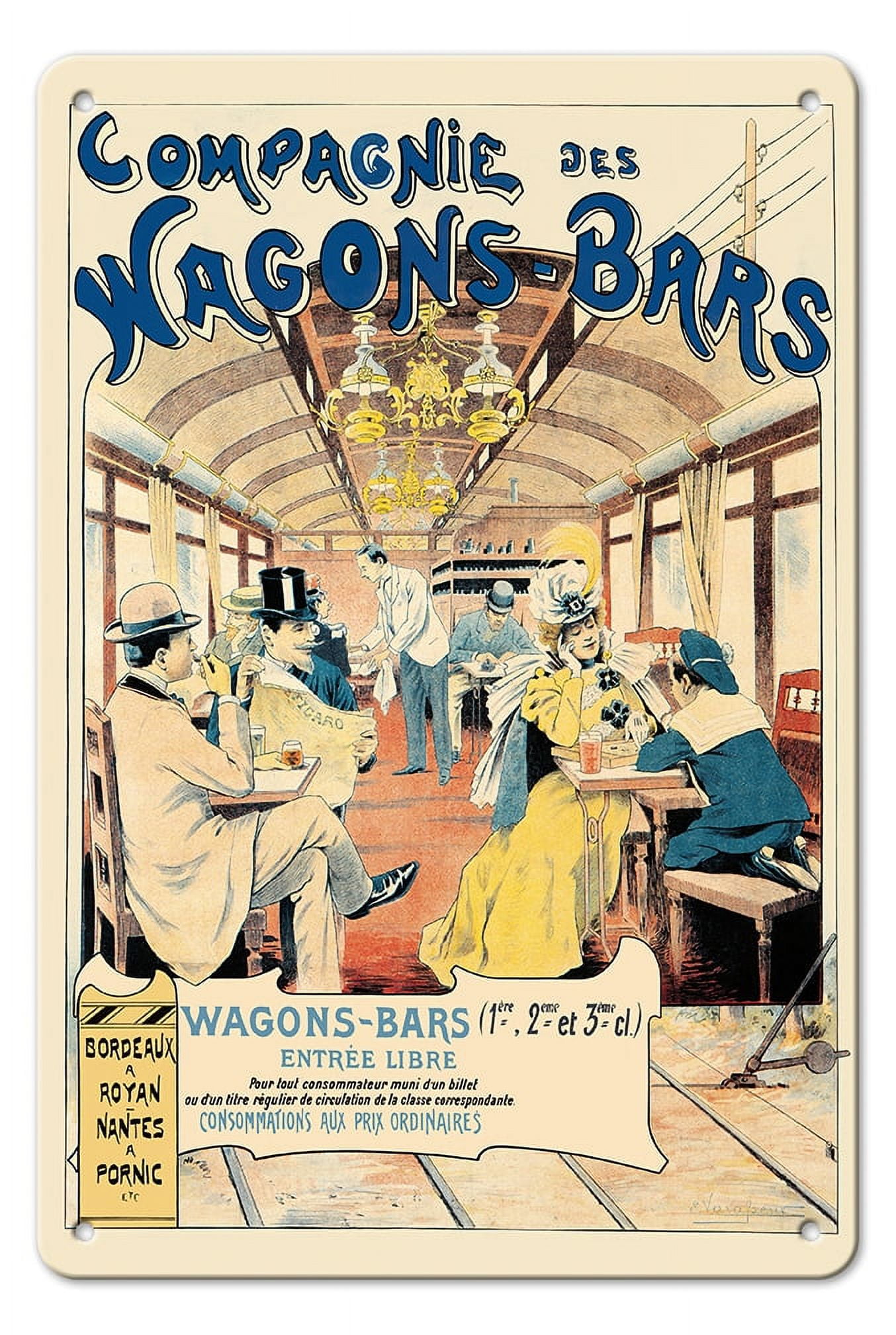 Railway Dining Car Bars (Compagnie des Wagons-Bars) - Vintage Railroad ...