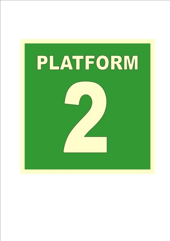 Railway Station Sign Reproduction British Rail Platform Number Sign ...
