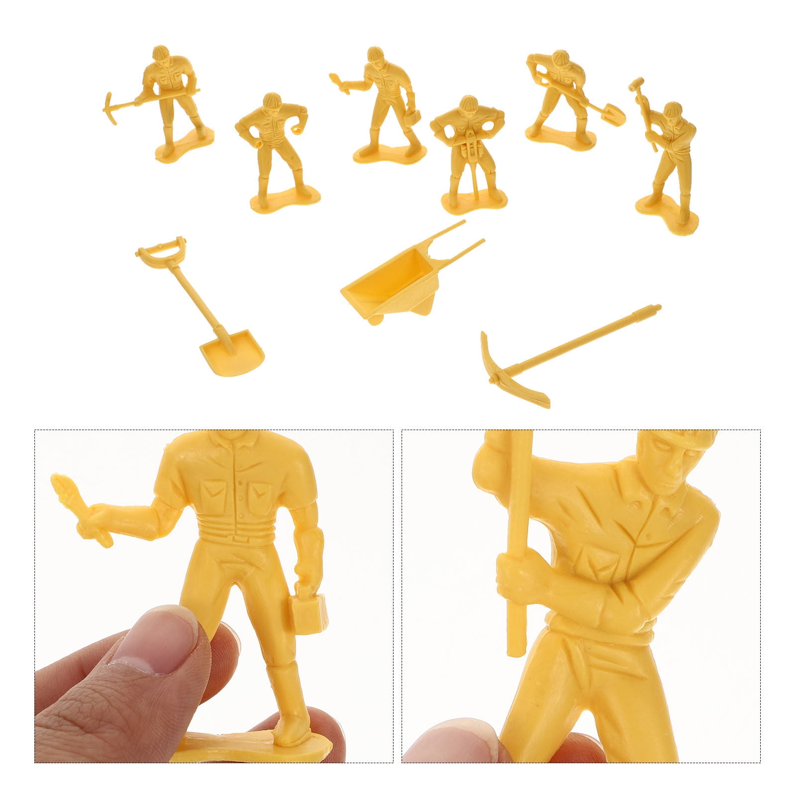 Railway Worker Model, 4 Sets Engineering Worker Model Toy Plastic ...