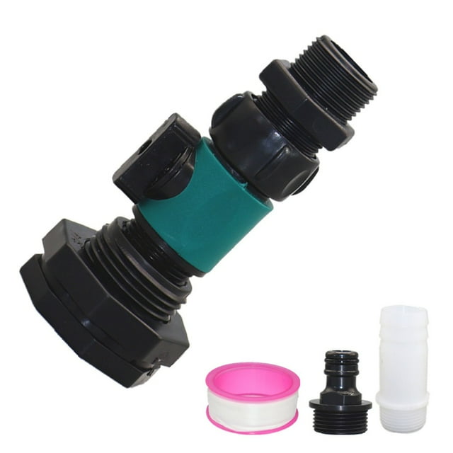 Rain Barrel Diverter Kit Water Barrel Spigot 3/4 Pvc Fittings Valve ...