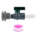 Rain Barrel Faucet Connector Kit, 3/4 Inch Thread Garden Hose Adapter ...