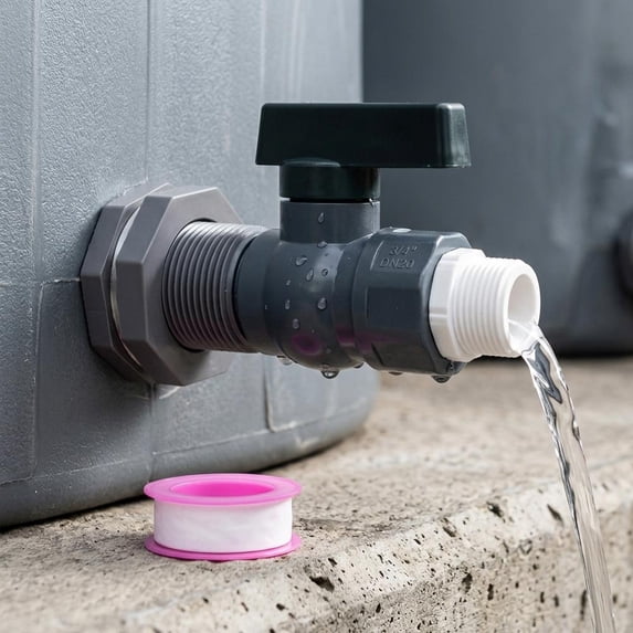 Rain Barrel Faucet Connector Kit, 3/4 Inch Thread Garden Hose Adapter ...