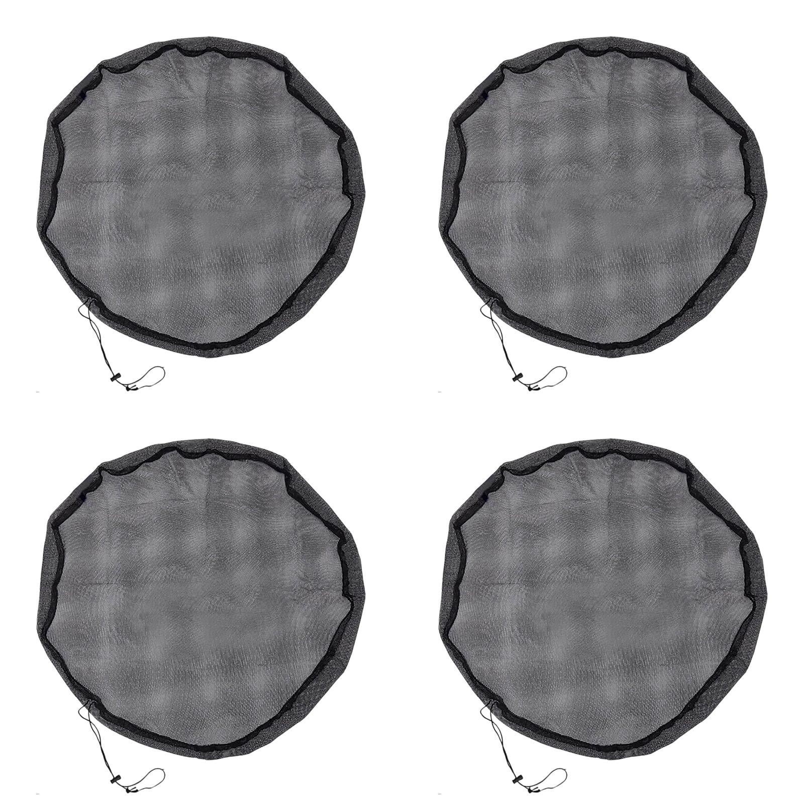 Rain Barrel Mesh Cover Nylon Netting with Adjustable Drawstring Keeps ...