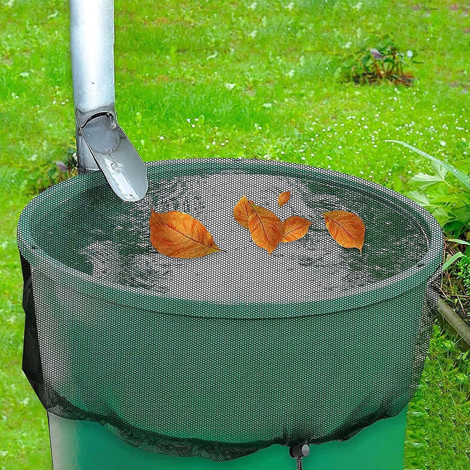Rain Barrel Net, Bucket Mesh Cover Rain Barrels Mesh Cover Adjustable ...