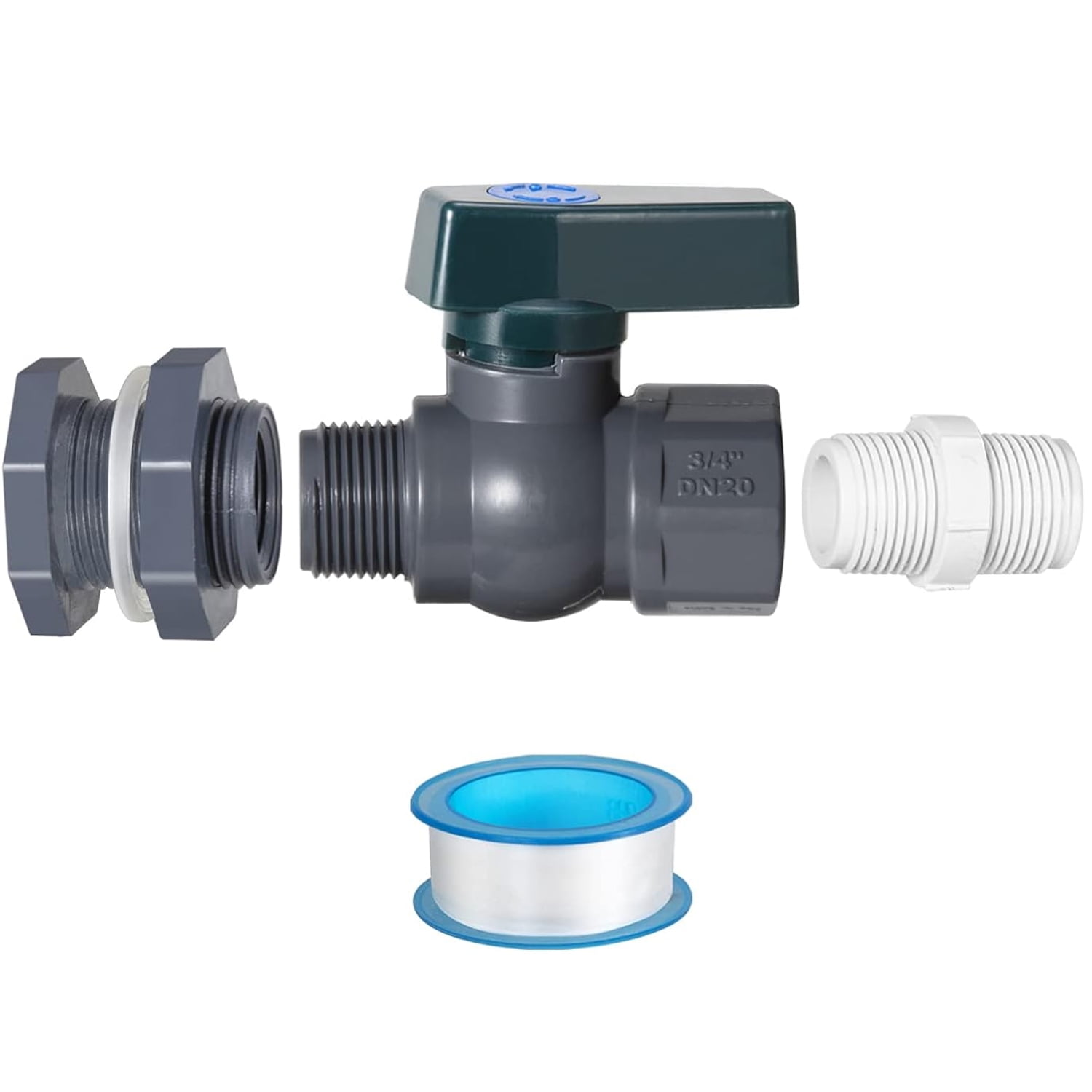 Rain Barrel Spigot Kit Water Barrel PVC Garden Diverter Kit with ...