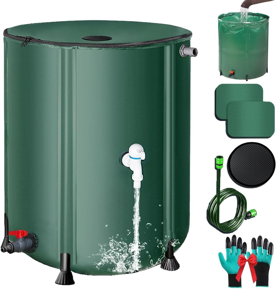 Rain Barrels to Collect Rainwater from Gutter, Collapsible Rain Barrel ...