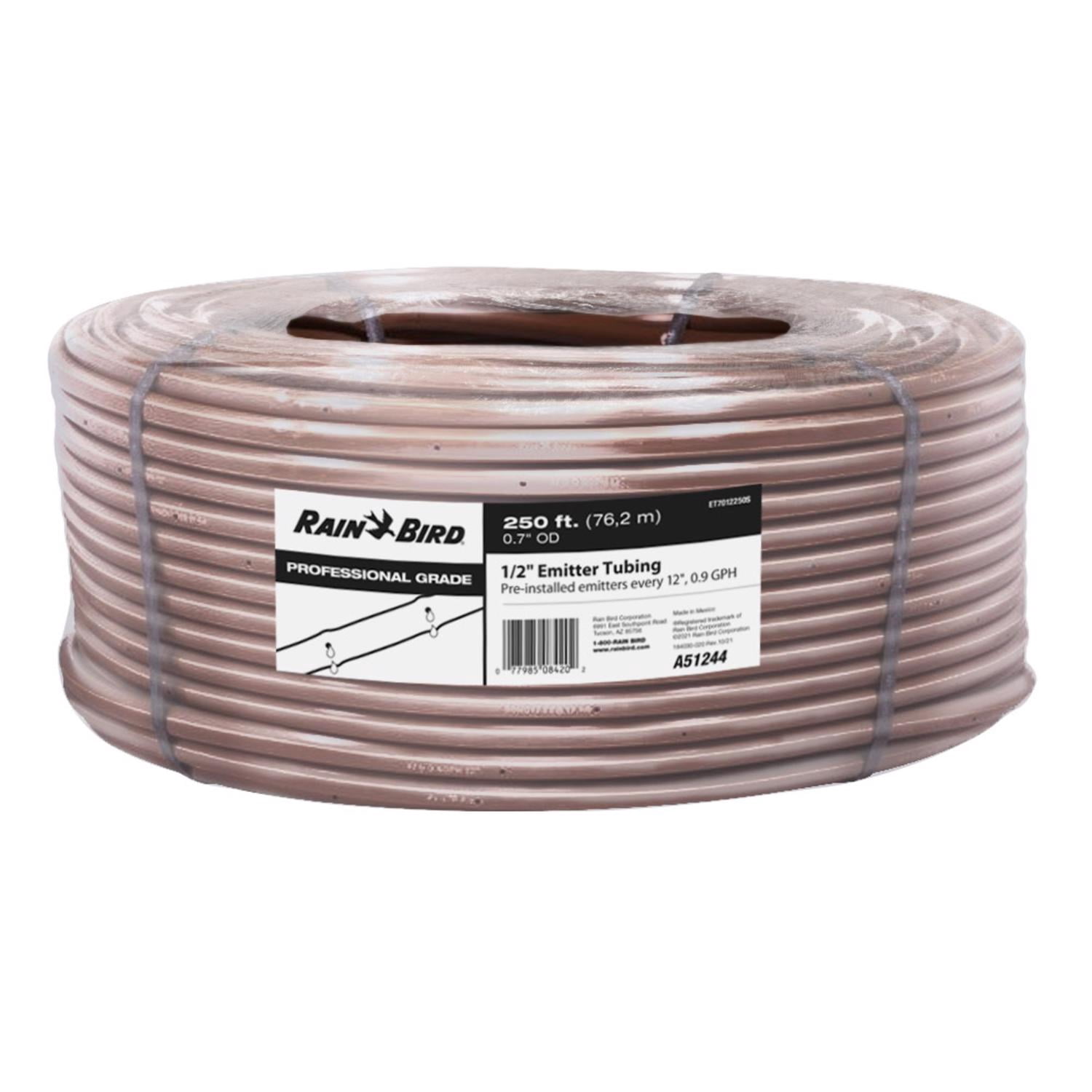 Rain Bird Polyethylene Drip Irrigation Emitter Tubing 1/2 in. D X 250 ...