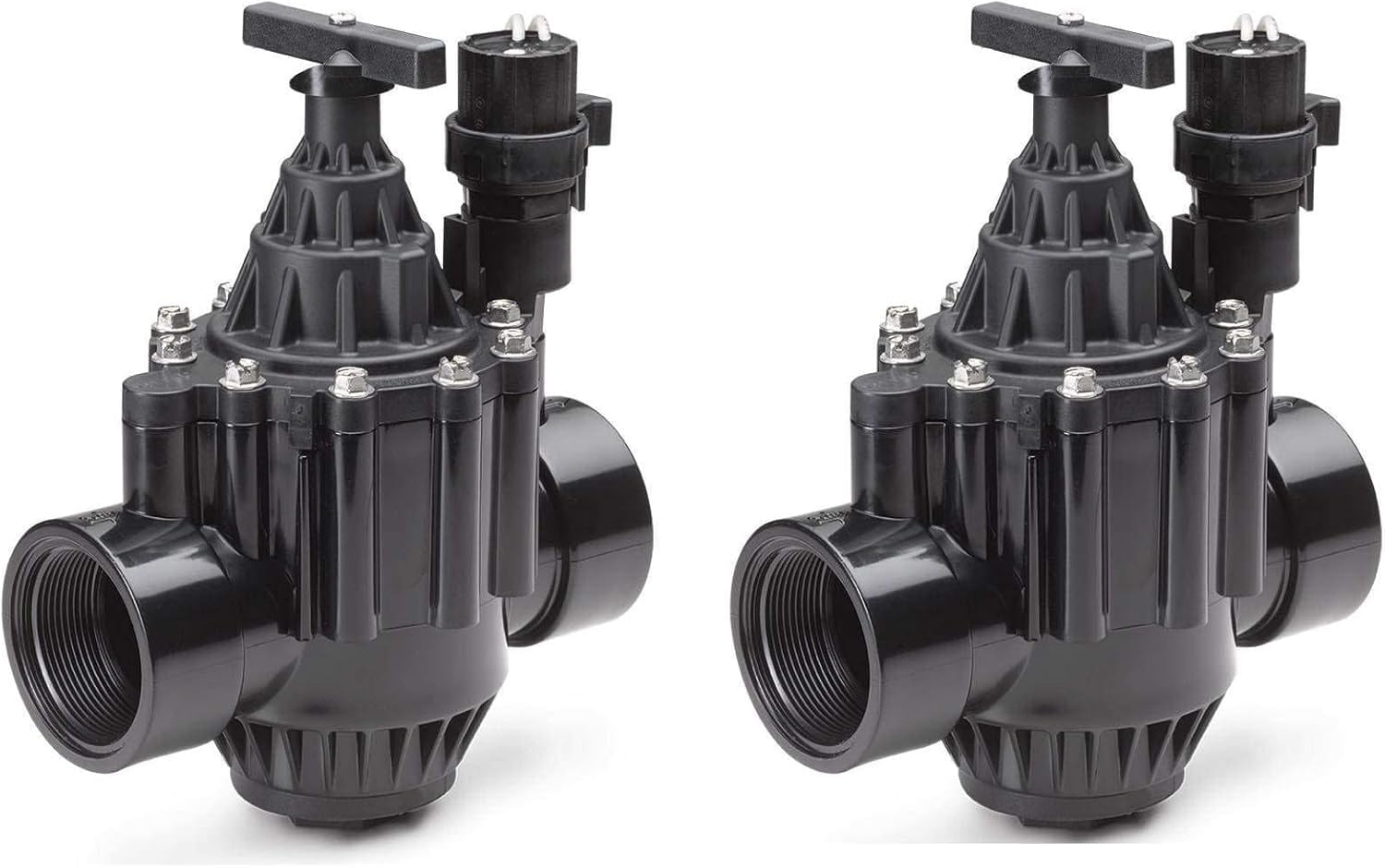 Rain Bird 100PGA 1" Inlet Inline Plastic Commercial Irrigation Valve (2 ...