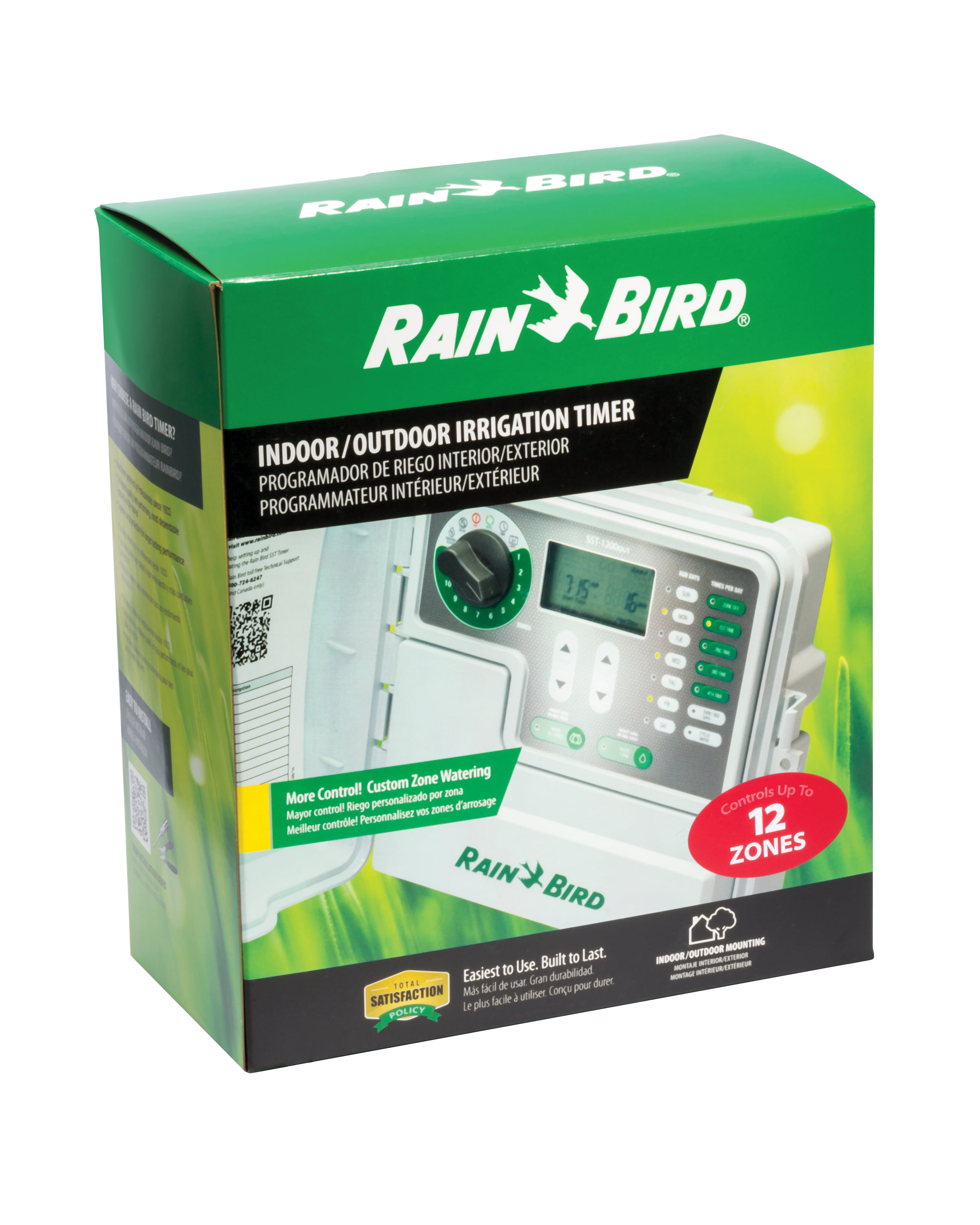 Rain Bird 12 Zone Automatic Lawn Irrigation System, Programmable Indoor ...