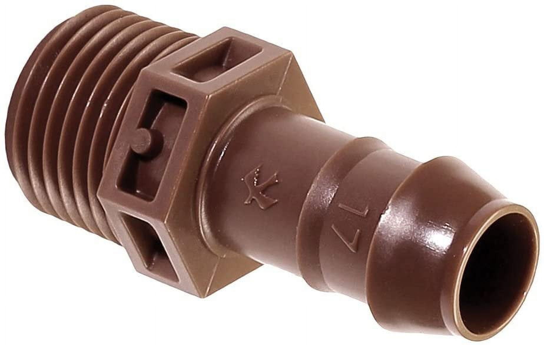 Rain Bird BA-050MPS Drip Irrigation PVC Adapter, Universal for 5/8", 1/ ...