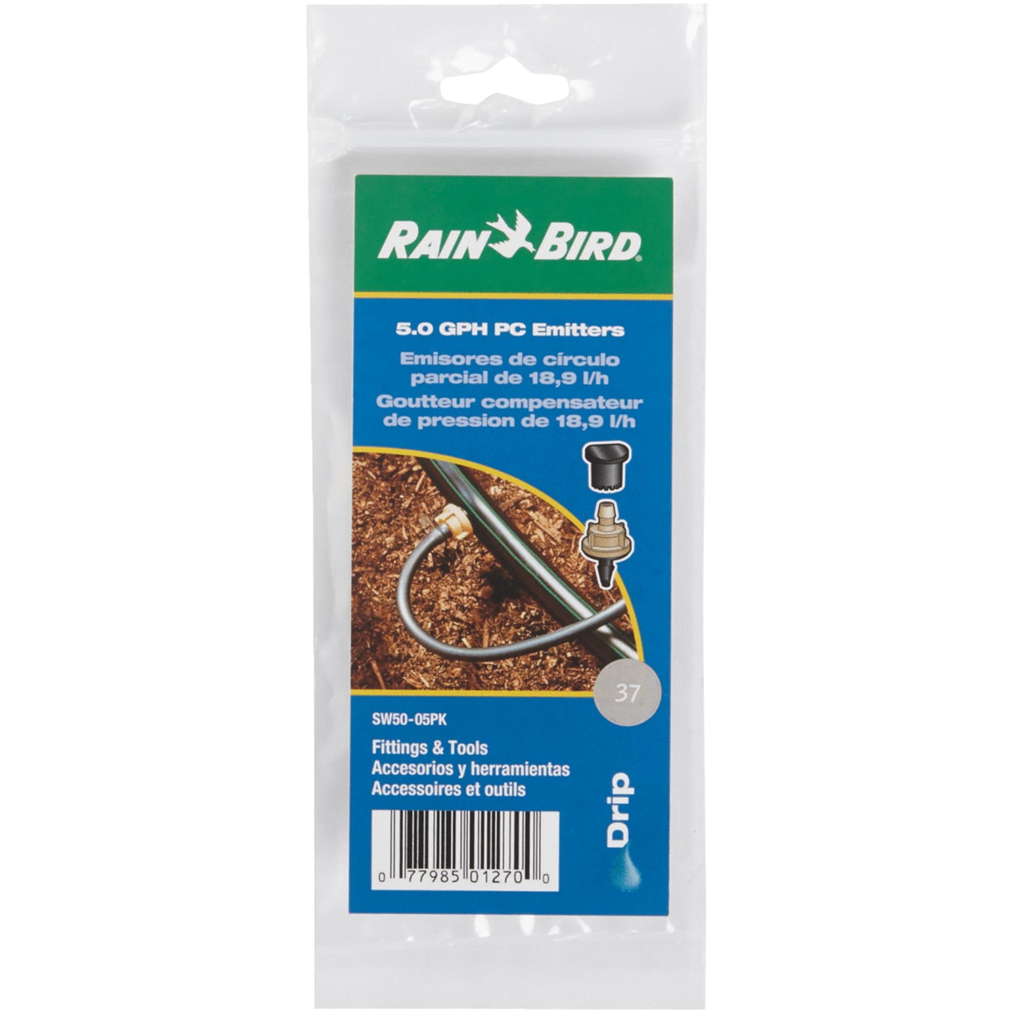 Rain Bird Emitter and Diffuser,Black,Plastic,PK5 SW50/05PS - Walmart.com