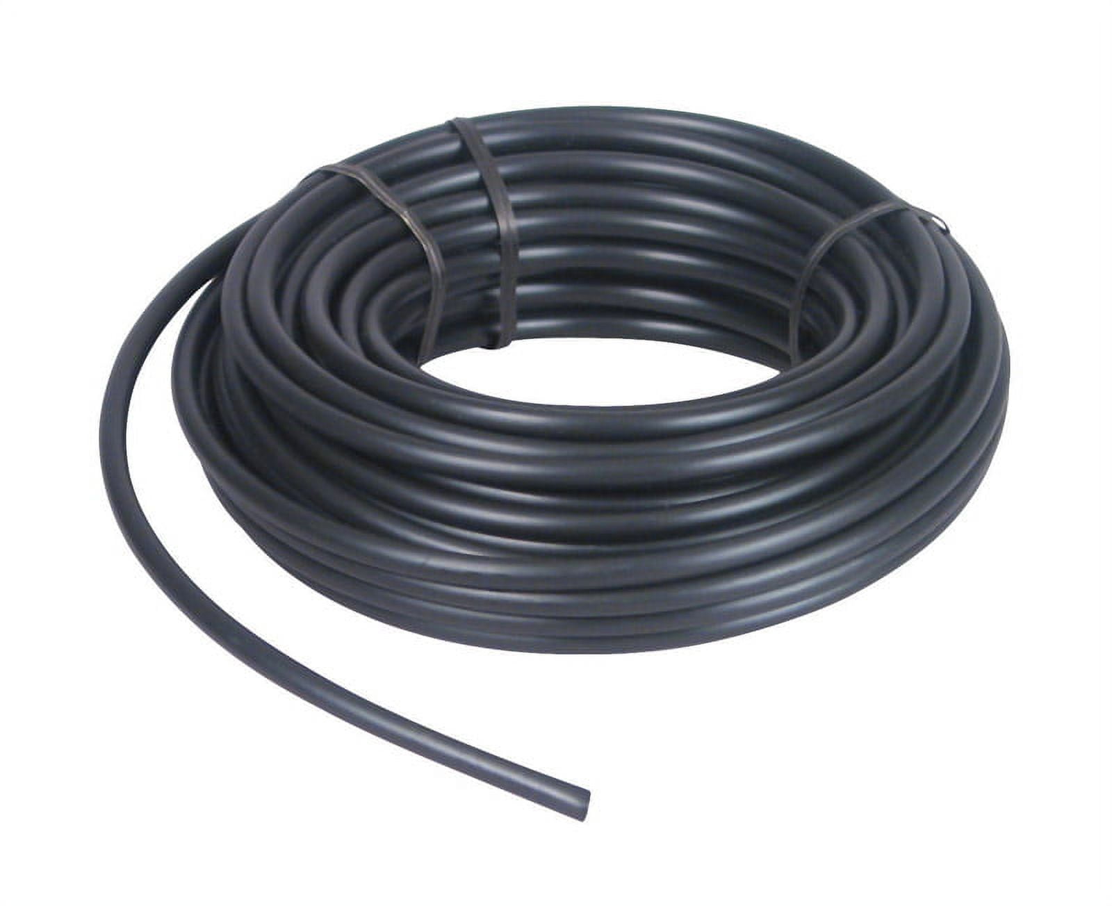 T22-50S Drip Irrigation 1/4" Blank Distribution Tubing, 50' Roll, Black ...