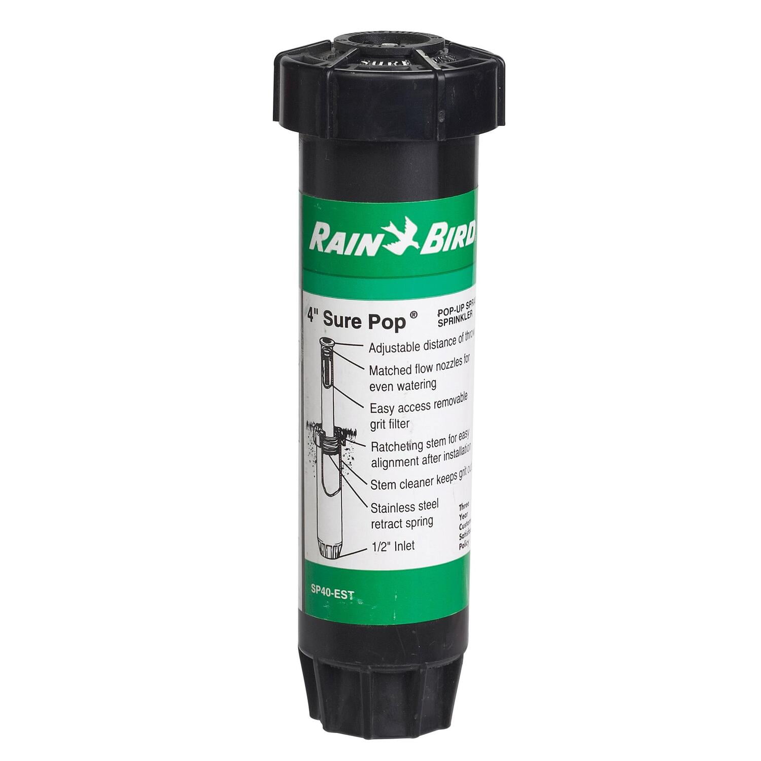 Rain Bird SP40ESTS Sure Pop 600 Series Pop-Up Sprinkler, End Strip ...