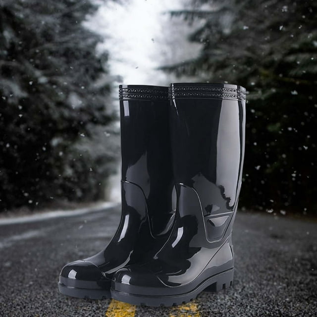 Rain Boots Rubber Boots for Men Puncture Resistant Knee High Boot ...