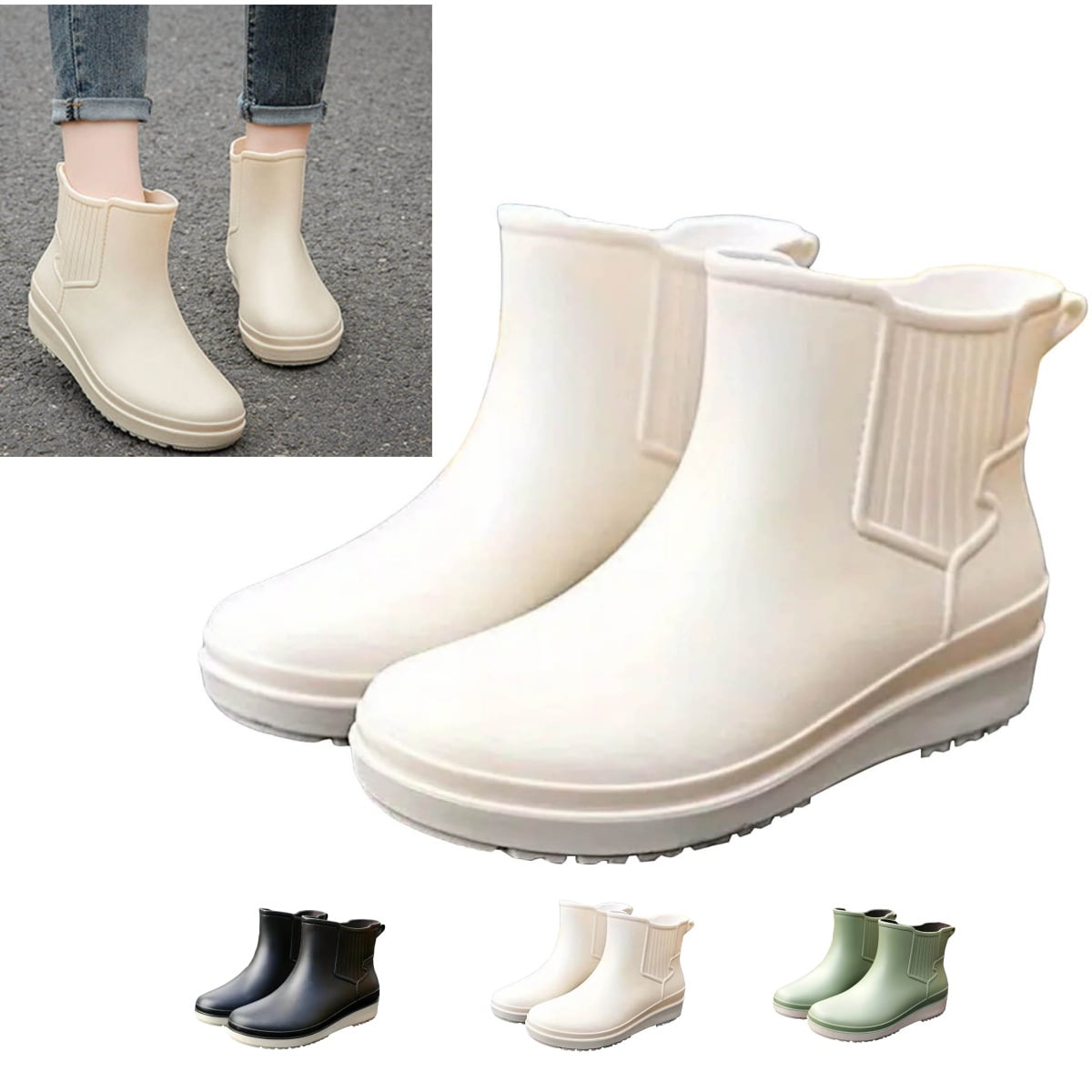 Rain Boots for Women and Men, Waterproof Mid Calf Rain Boots, Tall ...