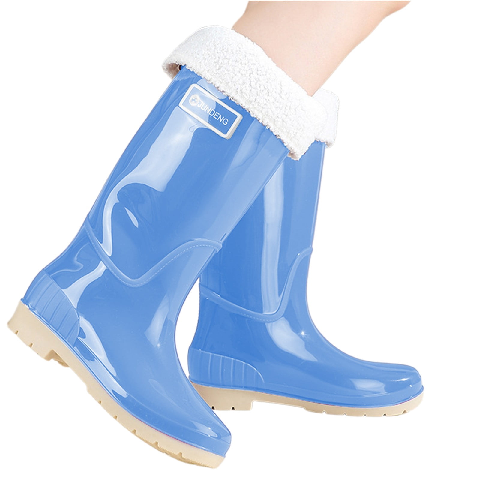Rain Boots Women,Rain Boots Outdoor High Top Winter Lined Fashion Shoes ...