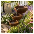 Rain Catcher Bird Bath Garden Stake Feeder Small Outdoors Bring Life ...