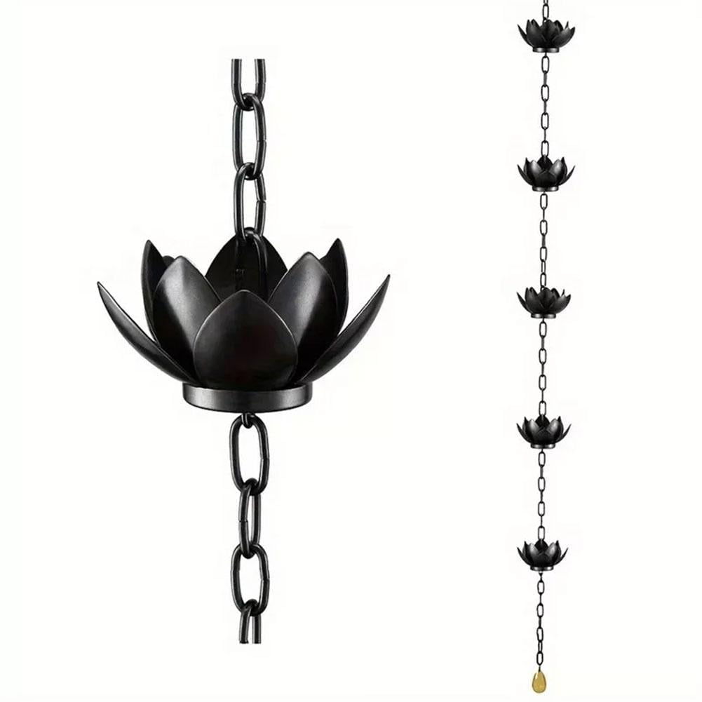 Rain Chain,Lotus Rain Catcher Chain,Powder Coated Rust-Resistant ...