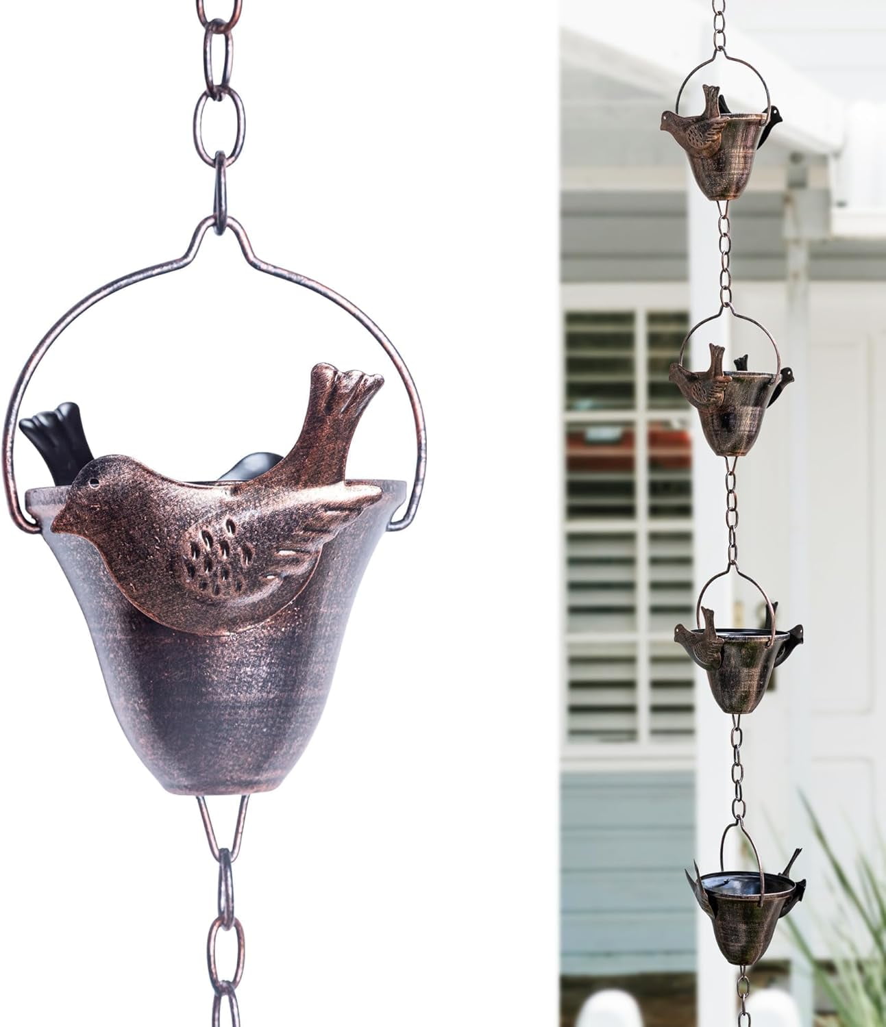 Rain Chain, Metal Hummingbird Rain Chain, Functional and Decorative ...