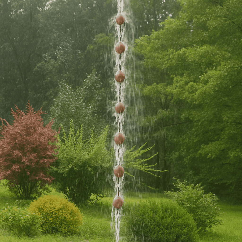 Rain Chain for Gutter Drainage, Hanging Wind Chime Decor, WeaFeng Shuai ...