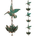 Rain Chain for Gutters Downspouts Outside,8.8ft Hummingbird Rain Chain ...