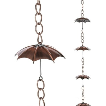 Lzvxtym Outdoor Bird Rain Chains, 7.87ft Iron Decorative Hanging Chain ...