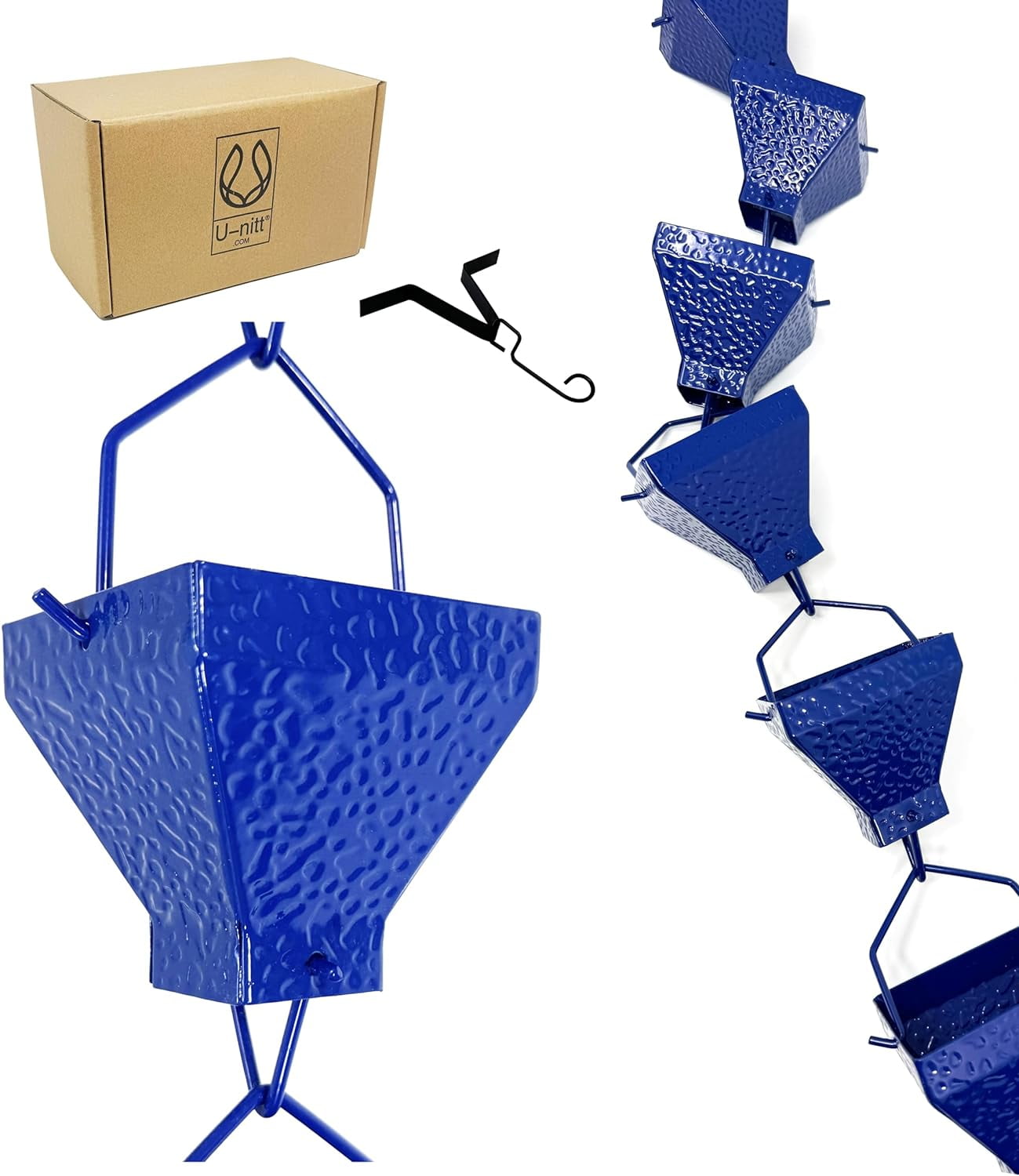 Rain Chains, Roof Gutter Downspout Channel, Rainwater Catcher/Diverter ...