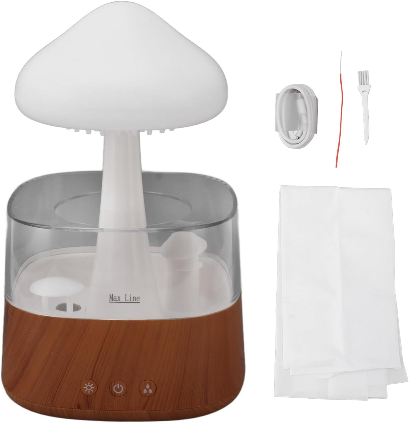 Rain Cloud Humidifier Night Light, Bedside Mushroom Rain Cloud Diffuser ...