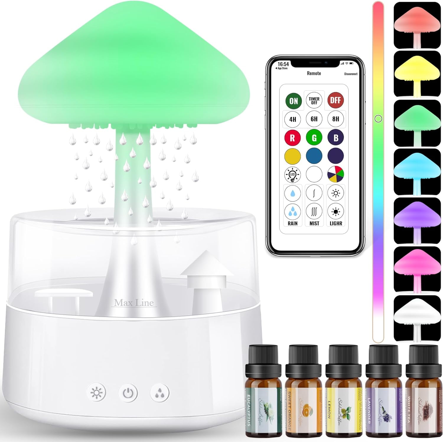 Rain Cloud Humidifier Water Drip, App Control Snuggling Cloud Diffuser ...