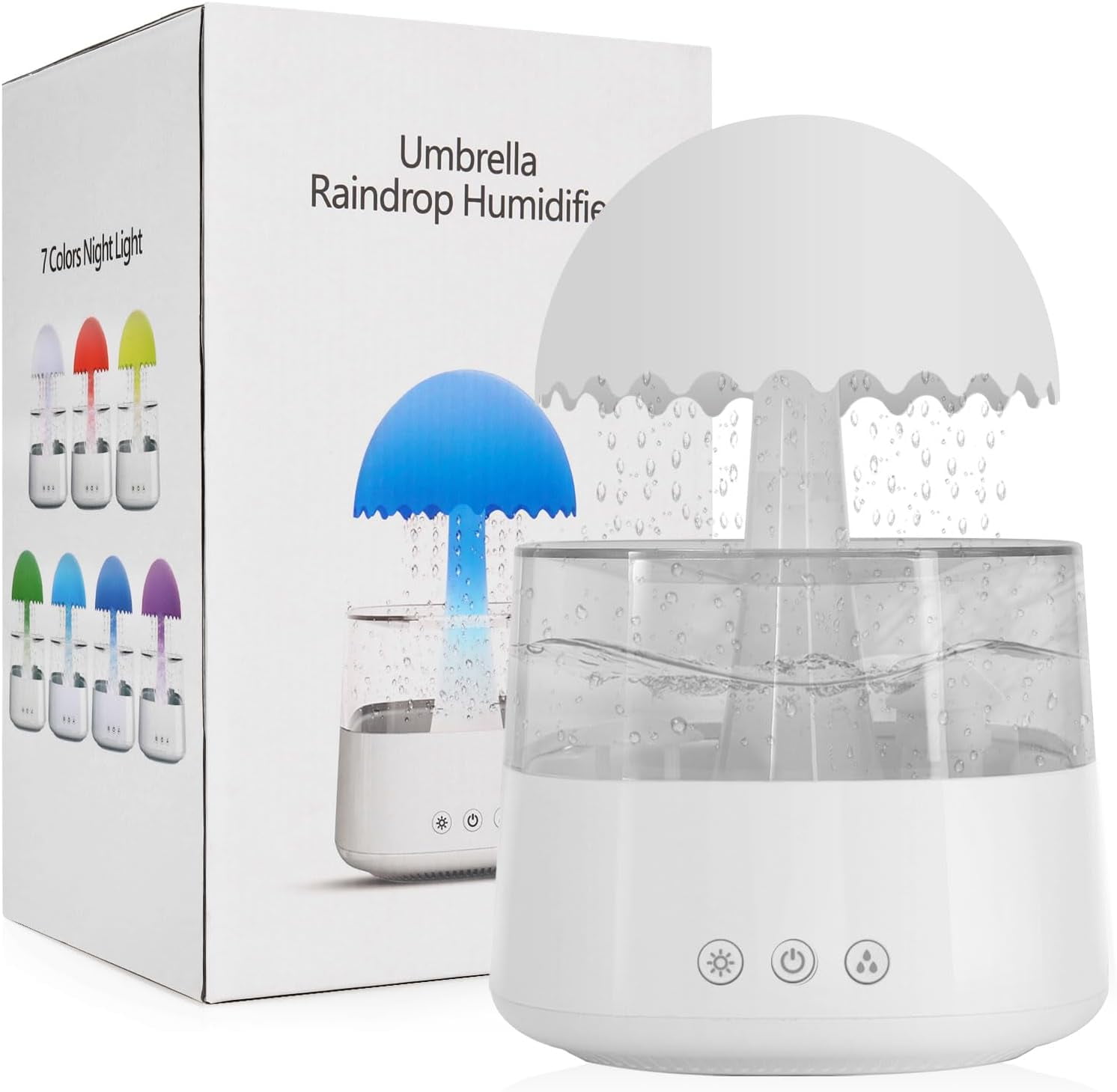 Humidifier Water Drip Diffuser Mushroom Diffuser Cloud Humidifier 450ml ...