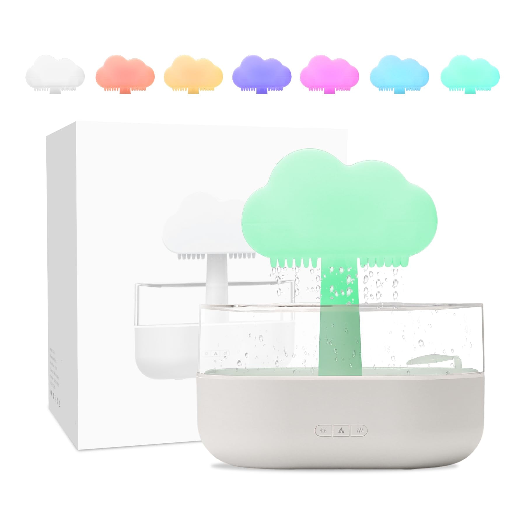 Rain Cloud Humidifier Water Drip, Mushroom Rain Lamp Waterfall ...