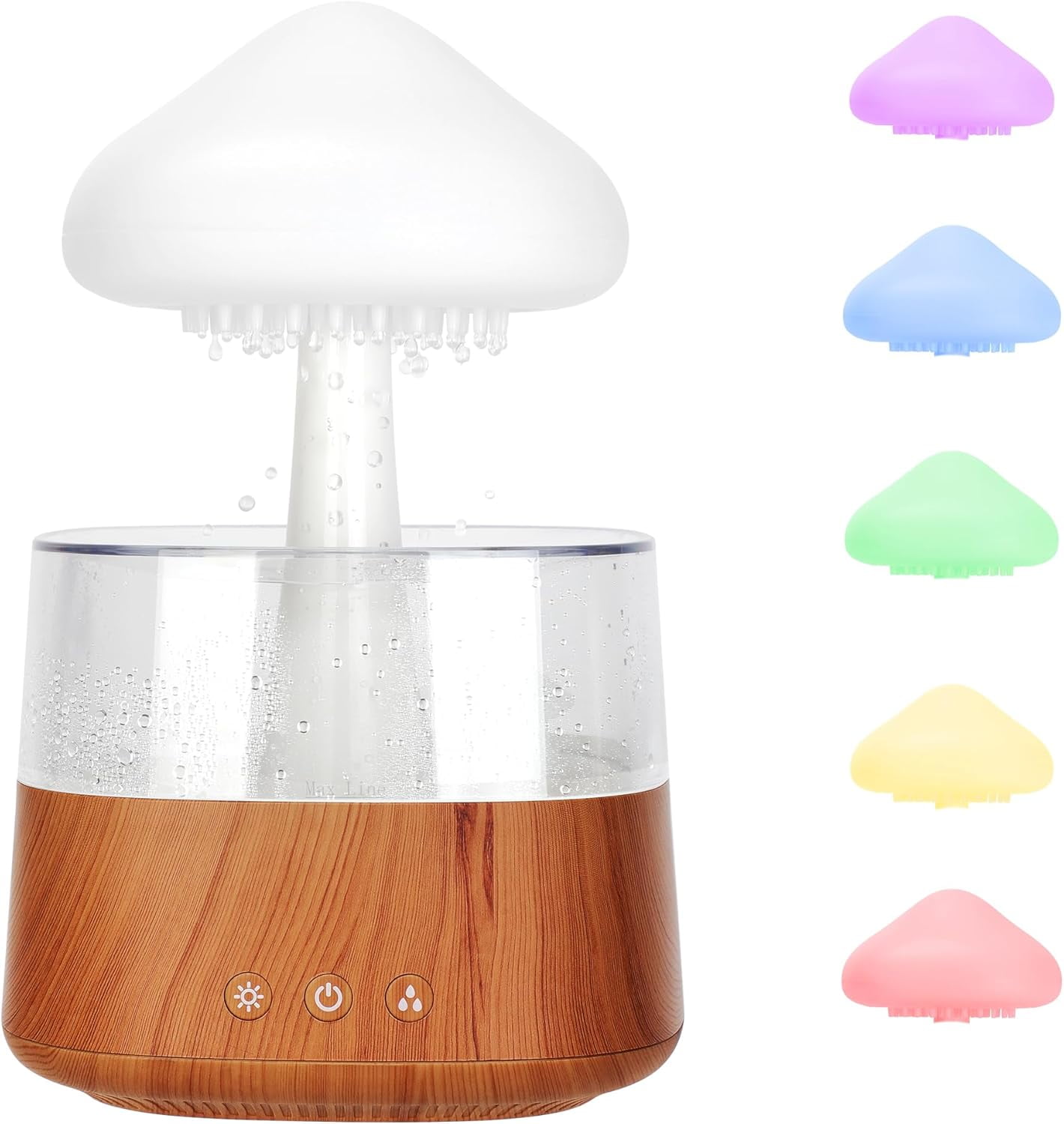 Rain Cloud Humidifier Water Drip with Adjustable LED Lights White Noise ...