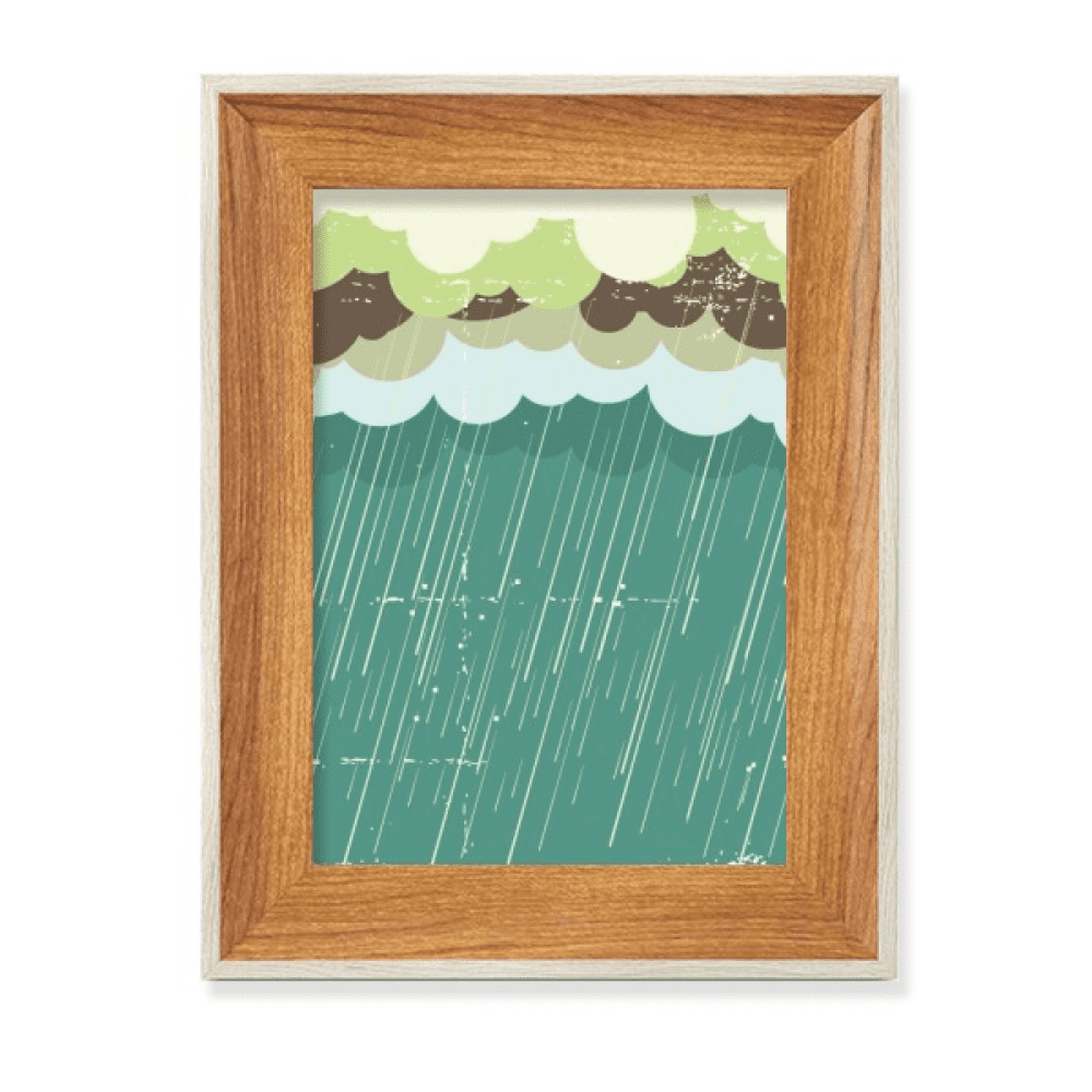 Rain Cloud Sea Weather Pattern Desktop Wooden Photo Frame Display ...