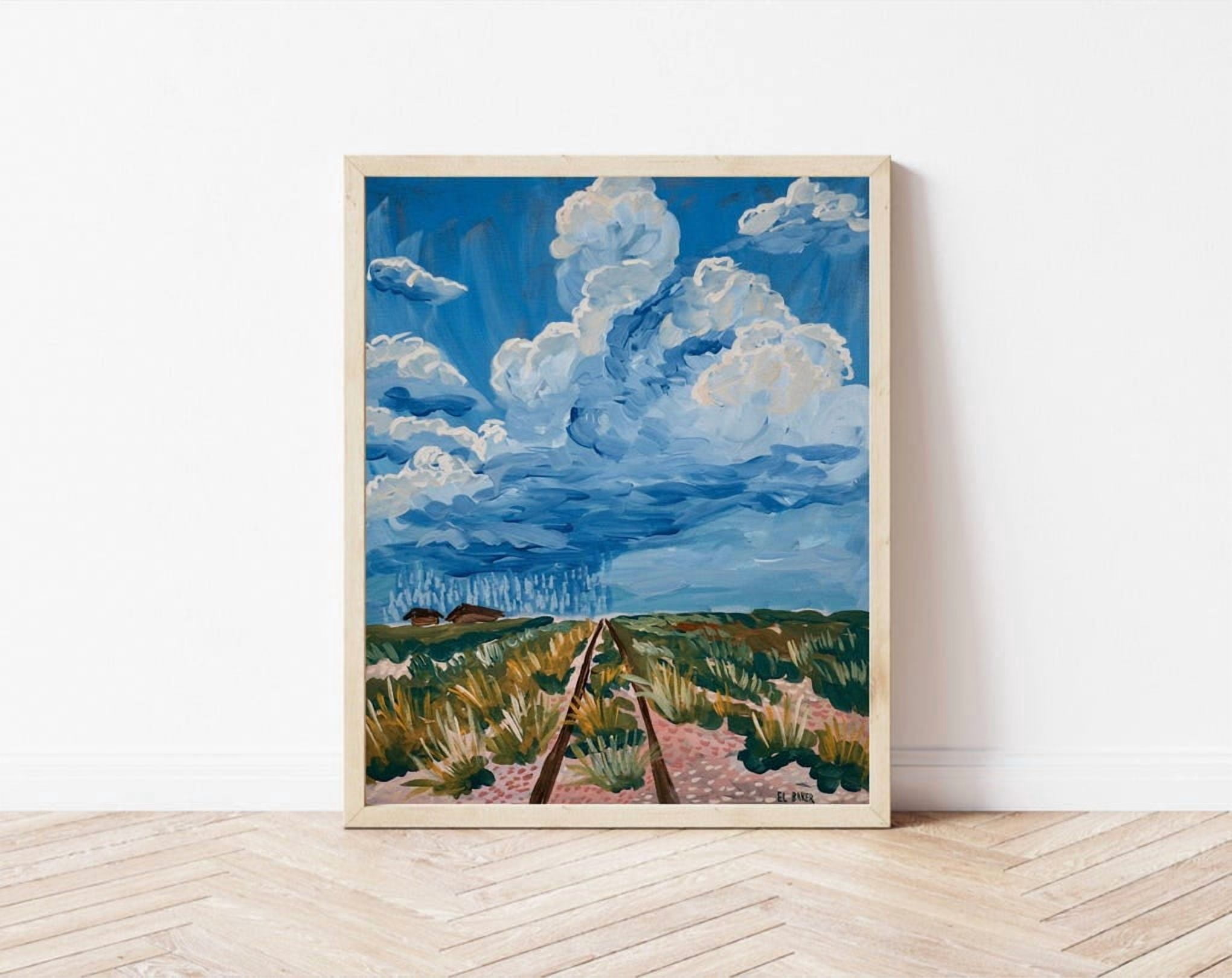 Rain Clouds Landscape Print West Texas Travel Poster Abstract ...