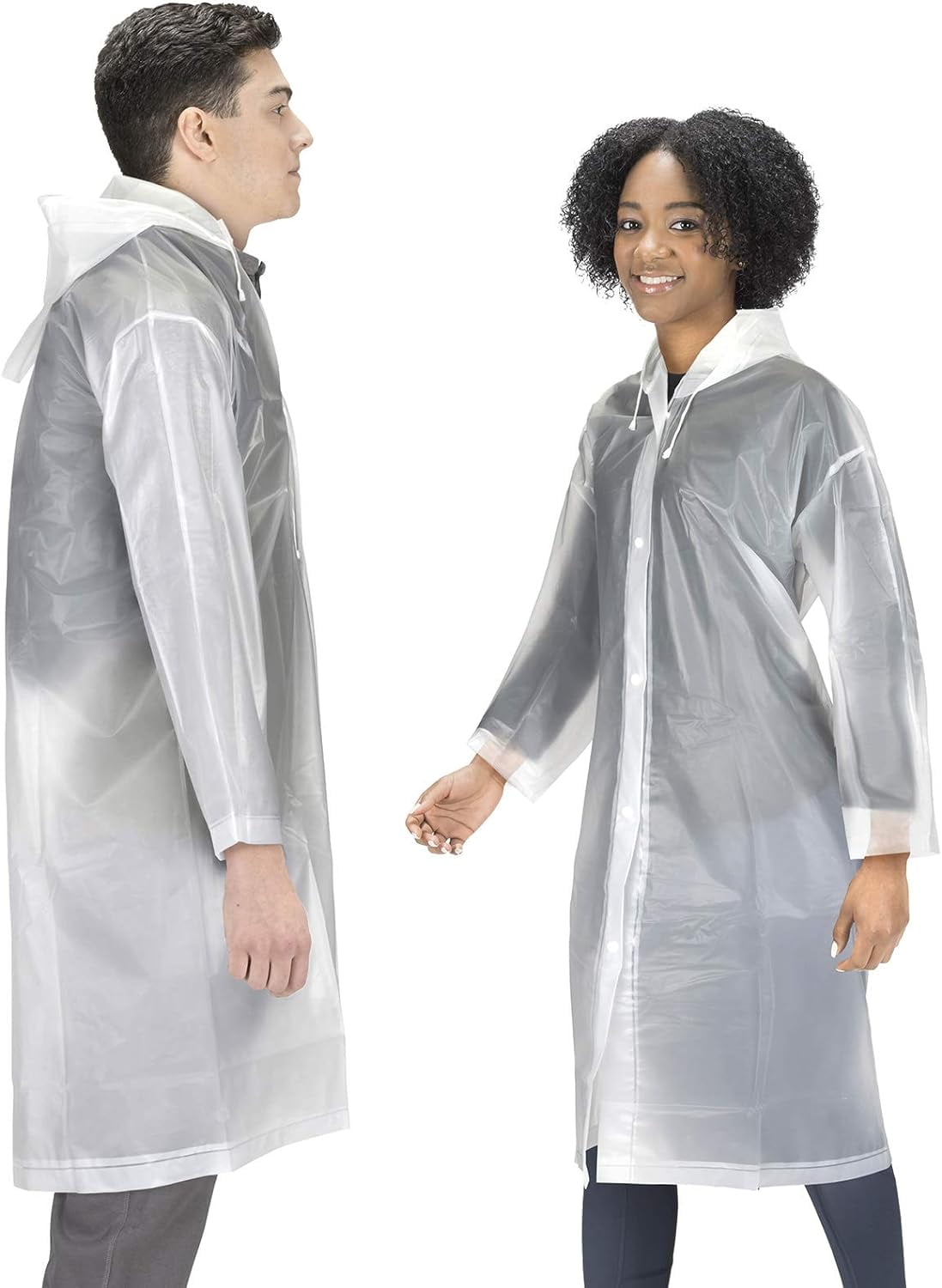 Rain Coat (2 Pack) - EVA Rain Poncho for Women and Men, Reusable ...