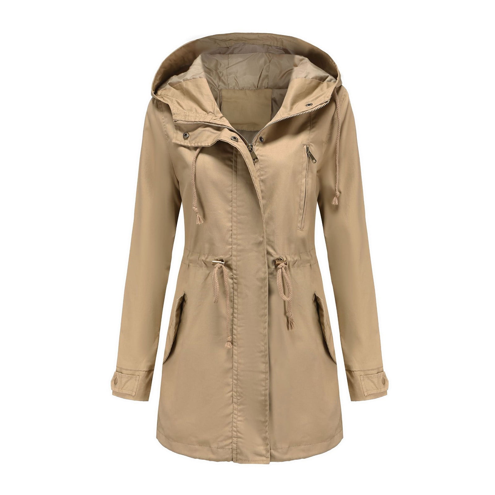 Rain Coat for Women Waterproof With Hood Lightweight Fall Winter Rain ...