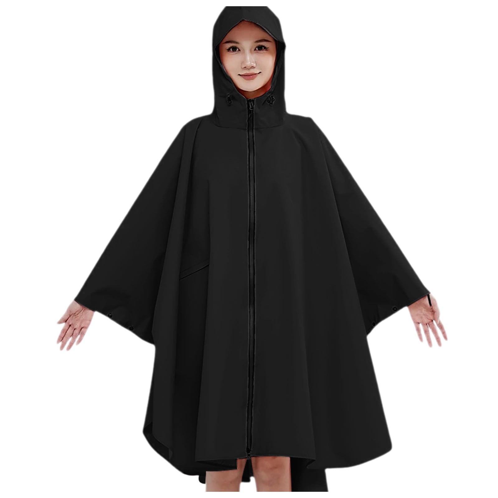 Rain Coat with Hood Windproof Rain Ideal Commuting School Use Compact ...