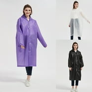 Raincoat,Portable EVA Rain Coats Reusable Rain Poncho with Hood and ...