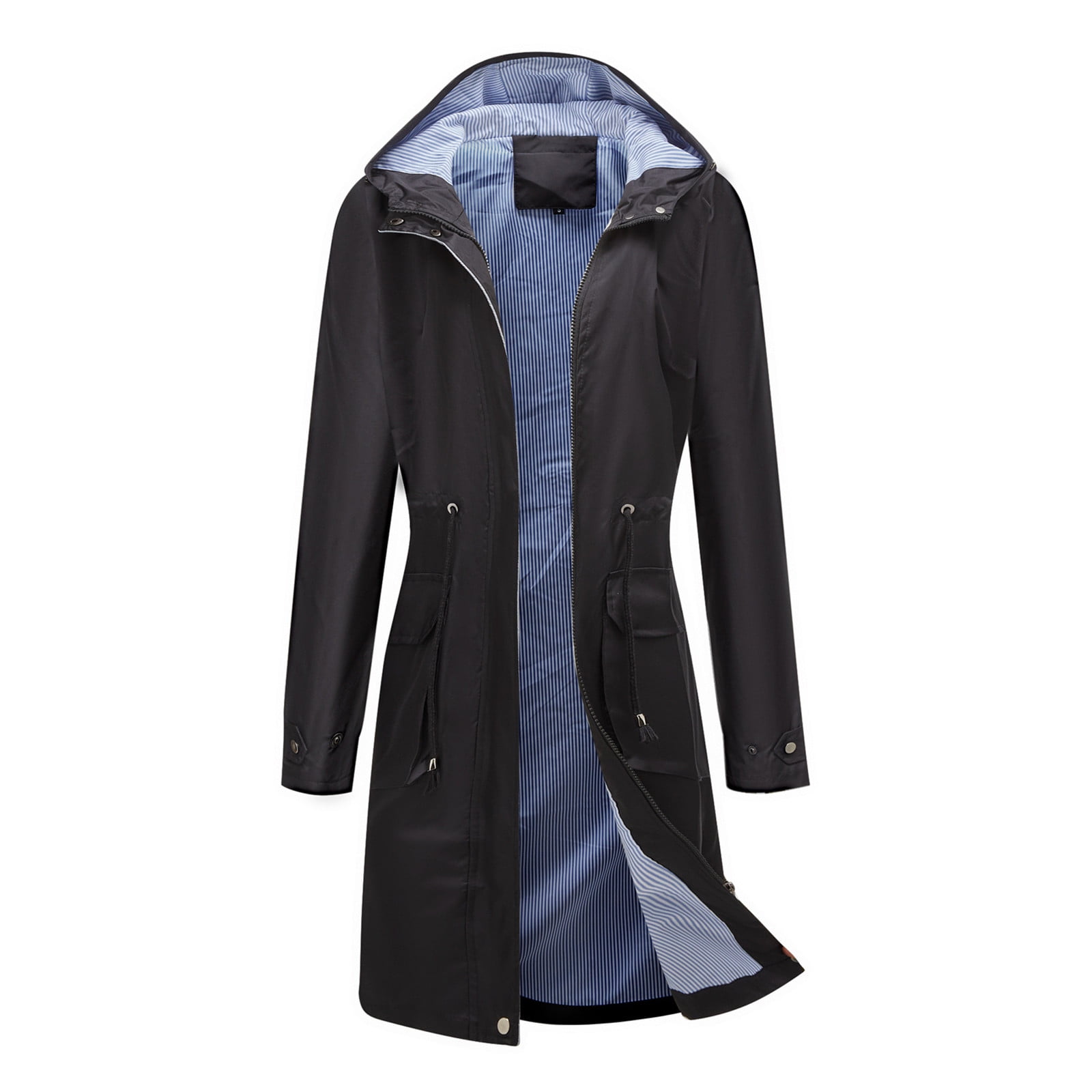 Baikeli Rain Coats for Women Long Length Heavy Lined Outwear Elegant ...